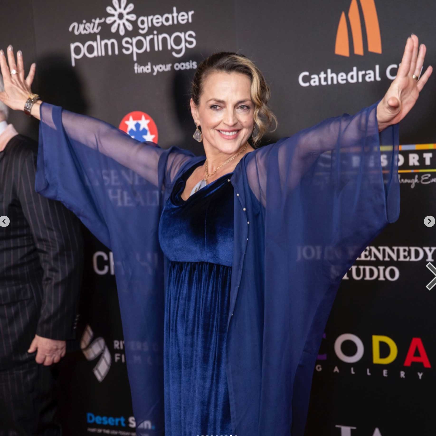 Nicole Ansari in our pieces at the Palm Springs International Film Fes ...