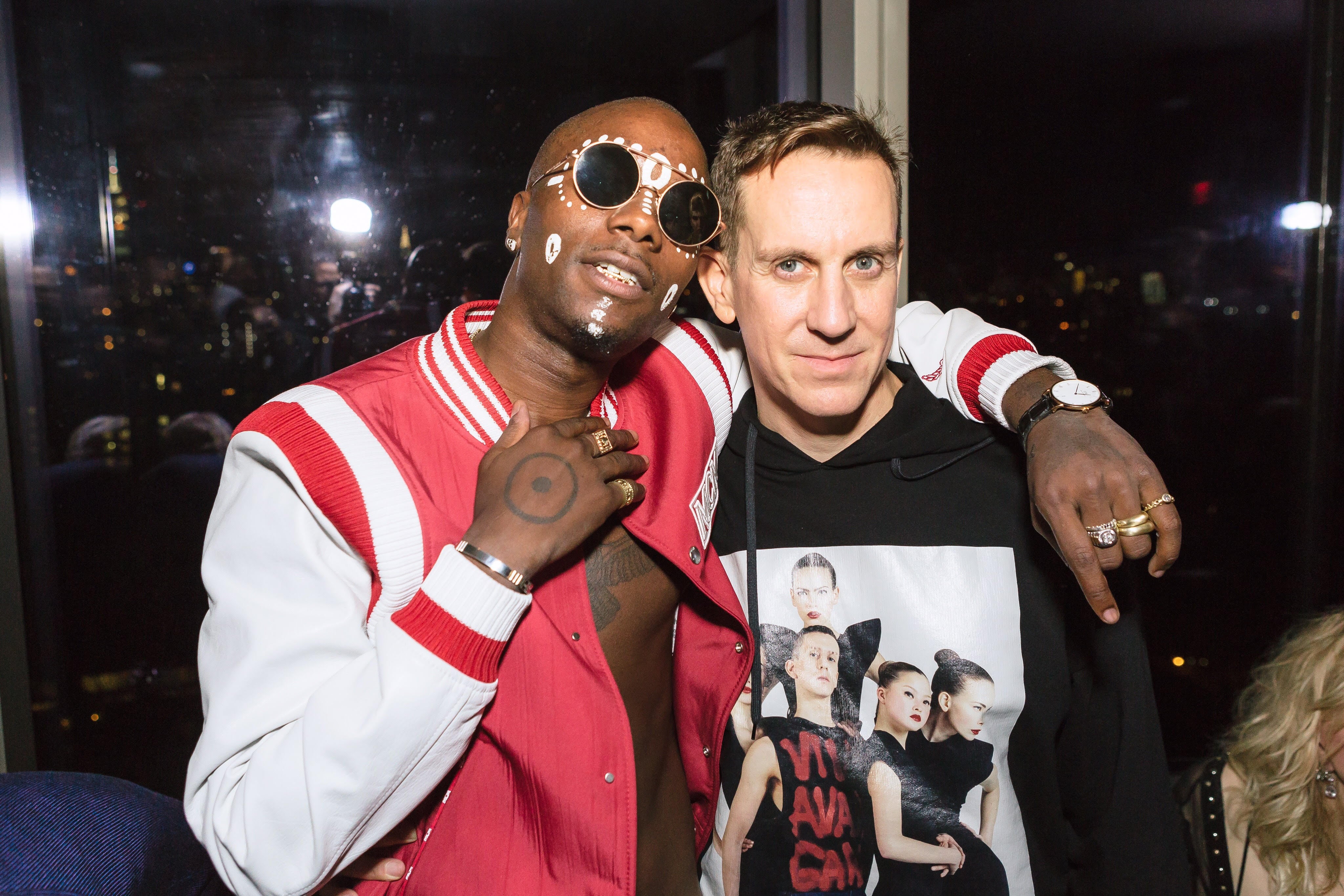 Young Paris wearing Dana Bronfman rings during NYFW