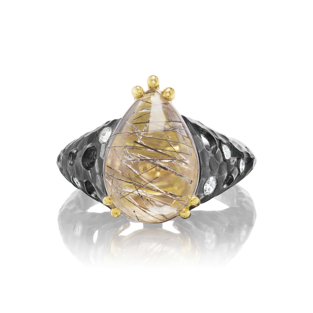 Black Goldie Tapered V Oculus Ring – Dana Bronfman